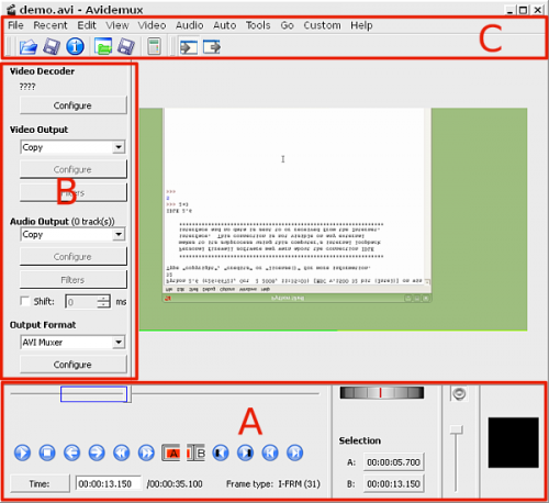 Avidemux tutorial - utras