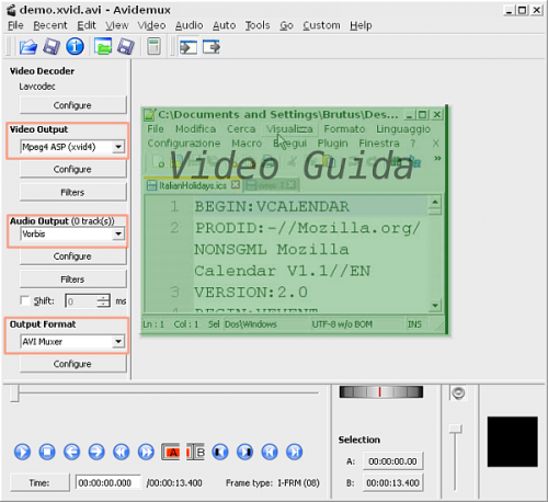 Avidemux, convertire un video in AVI – Tutorials Photoshop, Web Design ...